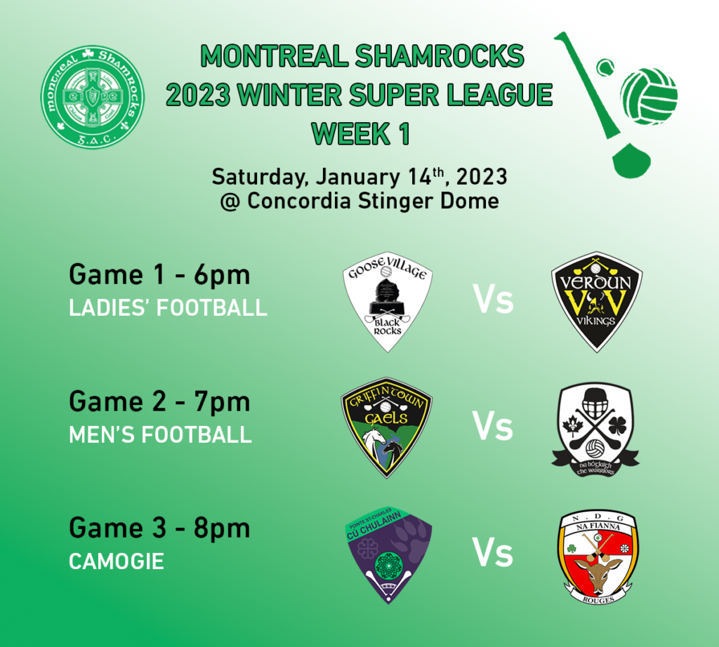 Winter Superleague 2023: Week One – Montreal Shamrocks
